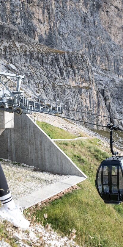 Summer lifts in Carezza in the Dolomites
