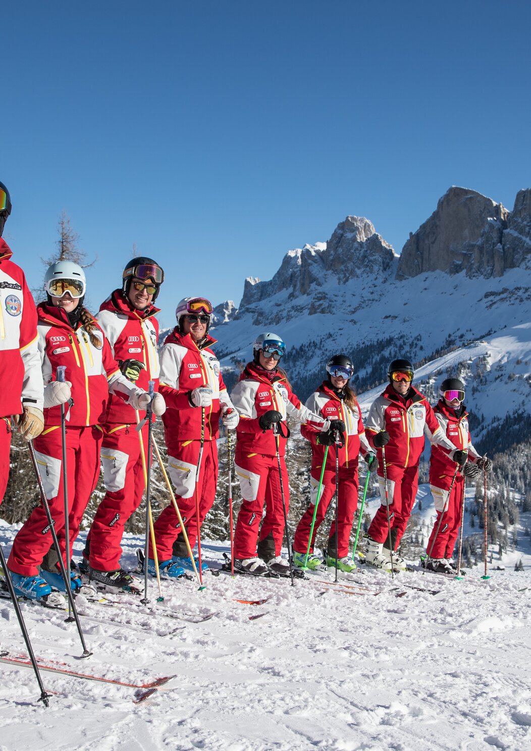 L’area sciistica Carezza ai piedi del Catinaccio nelle Dolomiti
