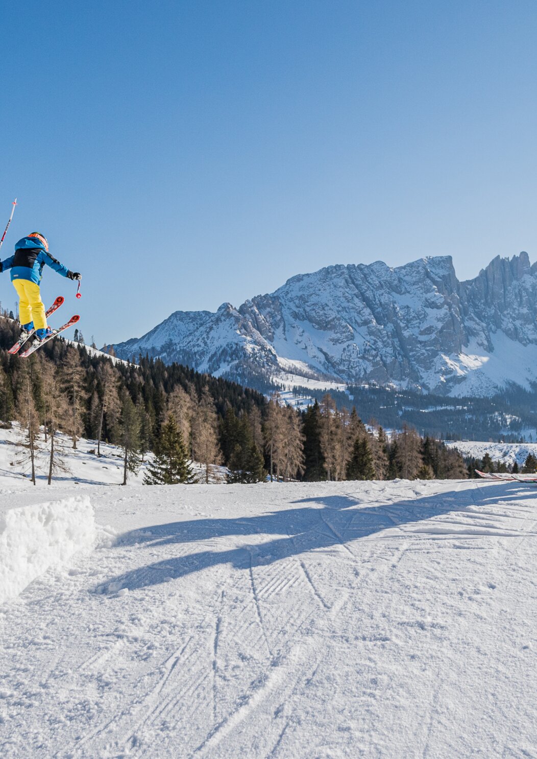 L’area sciistica Carezza ai piedi del Catinaccio nelle Dolomiti