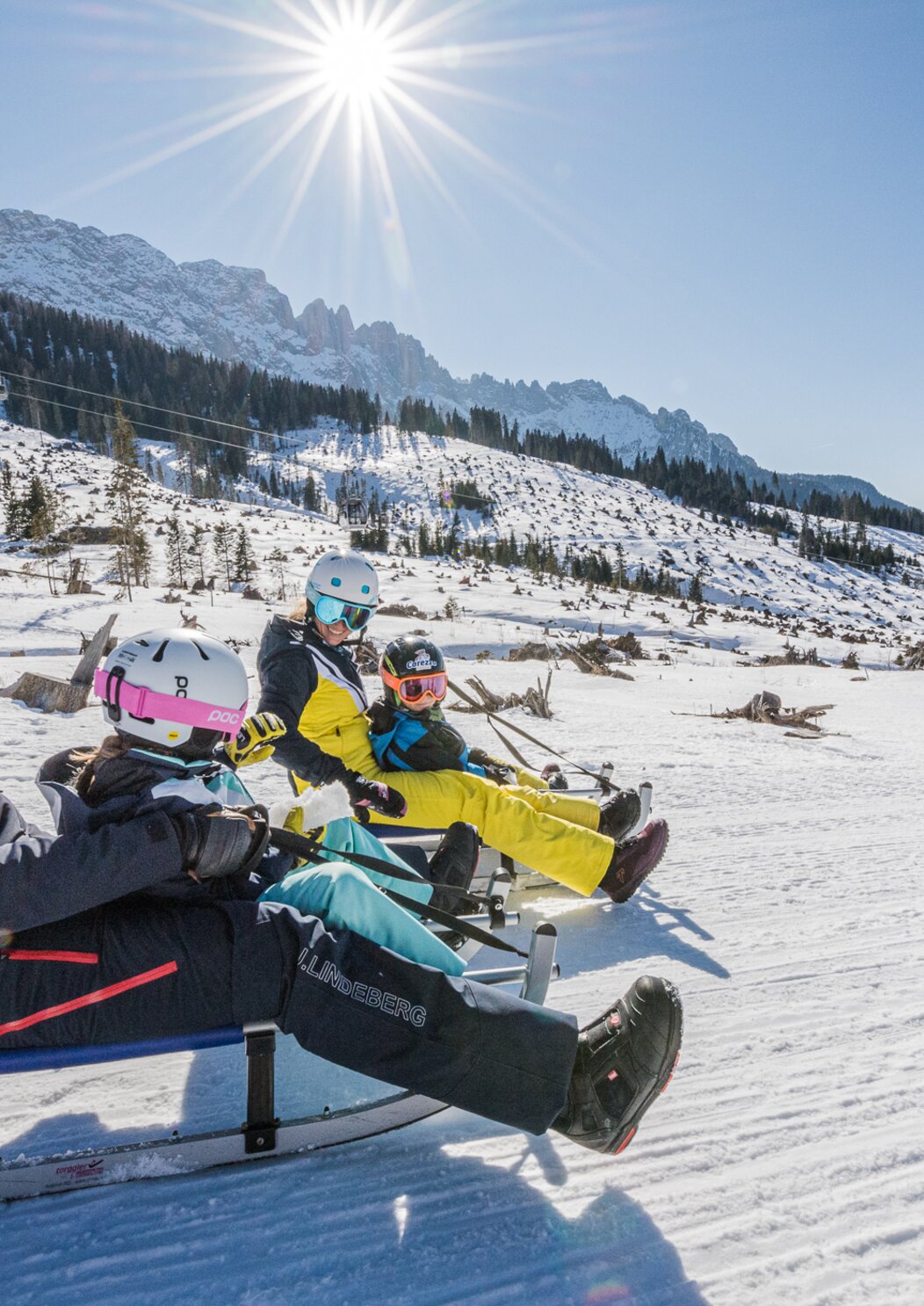L’area sciistica Carezza ai piedi del Catinaccio nelle Dolomiti