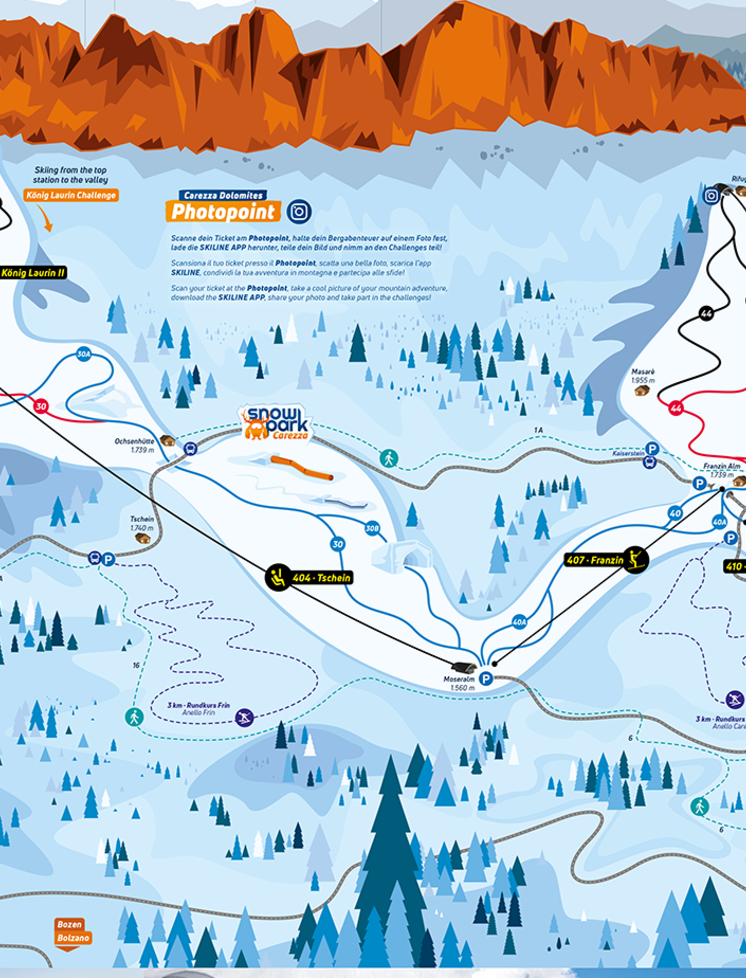 Hiking and skiarea Carezza in Val d’Ega/Alto Adige