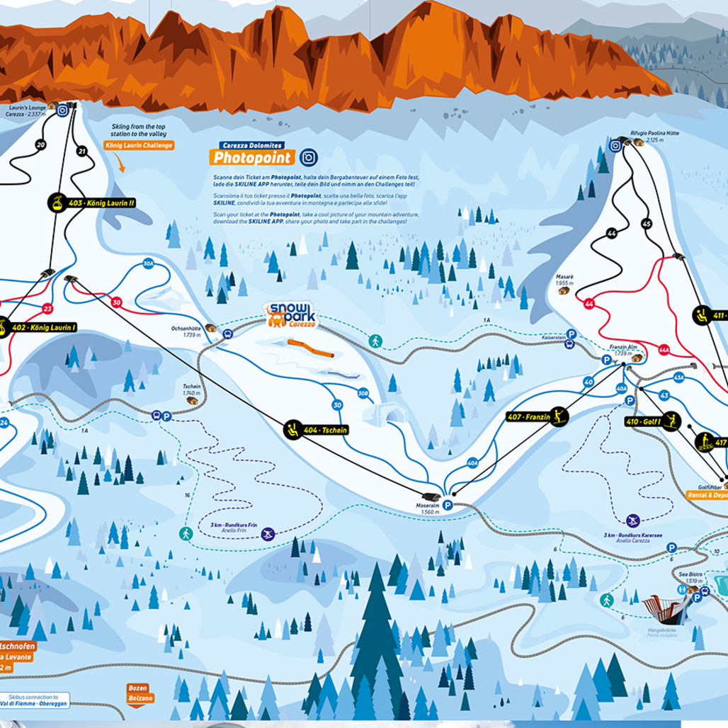 Hiking and skiarea Carezza in Val d’Ega/Alto Adige